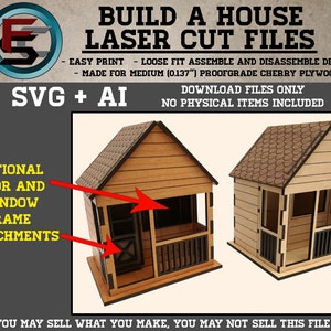 Build a House SVG + Ai Laser Cut Files -- INSTANT DOWNLOAD - Etsy