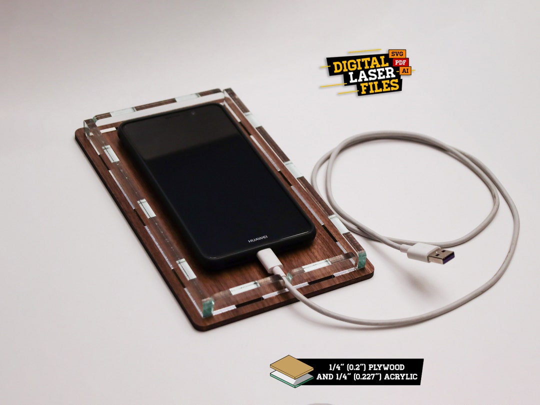 Phone Tray SVG + Ai Laser Cut Files -- INSTANT DOWNLOAD - Etsy