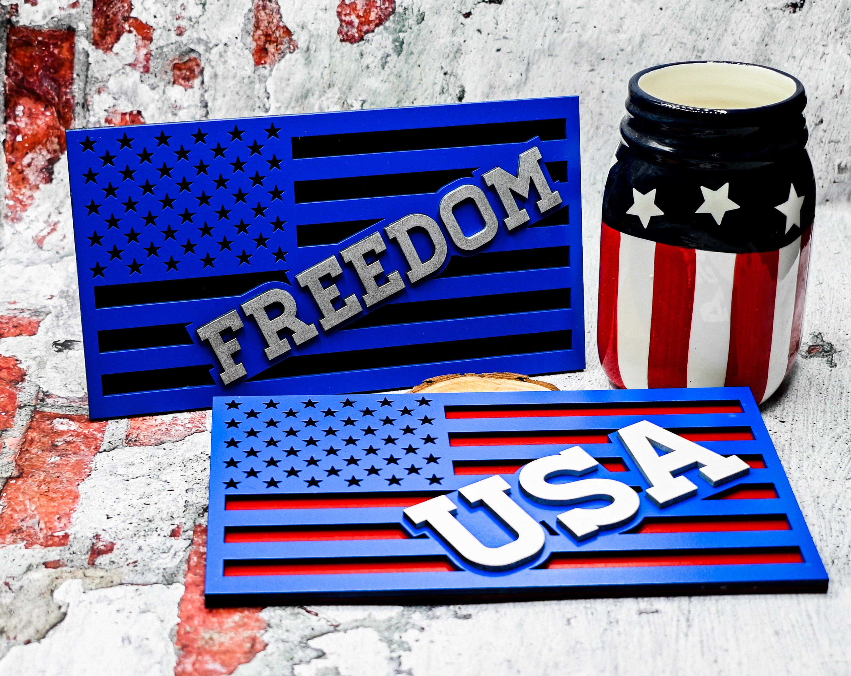 Layered Flags 3 Pack SVG + Ai Laser Cut Files -- INSTANT DOWNLOAD - Etsy