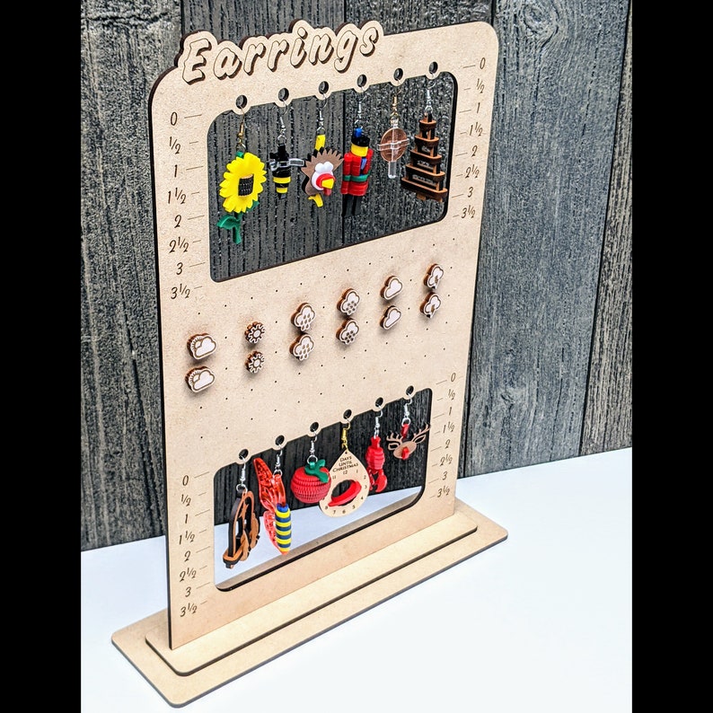 Stand up Earring Stand SVG + Ai Laser Cut Files -- INSTANT DOWNLOAD - Etsy