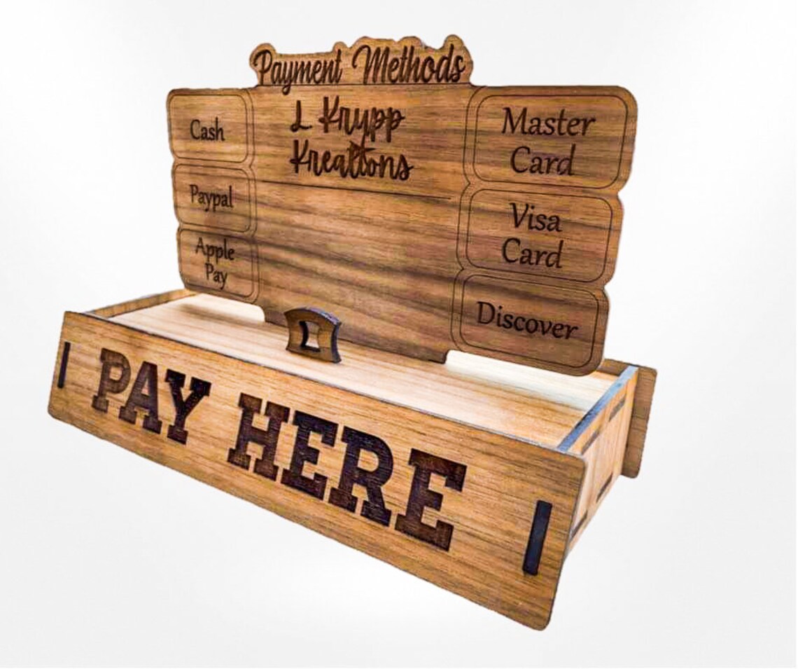 Raised Payment Stand SVG + Ai Laser Cut Files -- INSTANT DOWNLOAD - Etsy