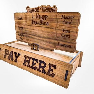 Raised Payment Stand SVG + Ai Laser Cut Files -- INSTANT DOWNLOAD ...