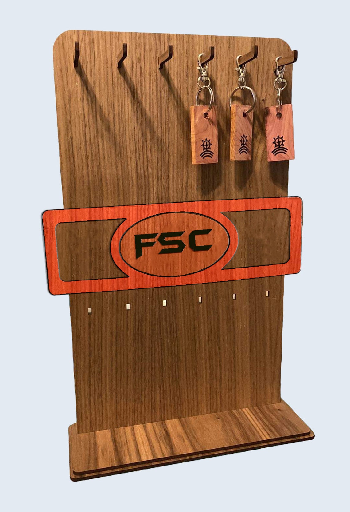 Center Logo Keychain Stand SVG Ai Laser Cut Files INSTANT | Etsy Canada