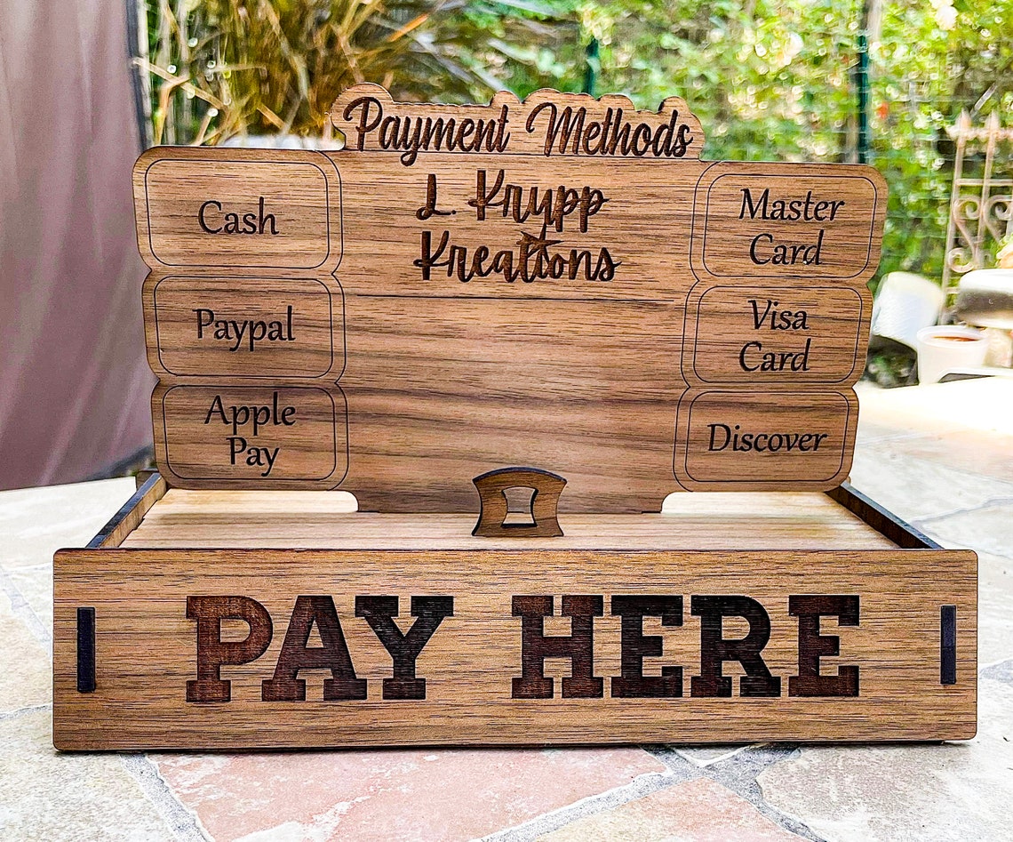 Raised Payment Stand SVG + Ai Laser Cut Files -- INSTANT DOWNLOAD - Etsy