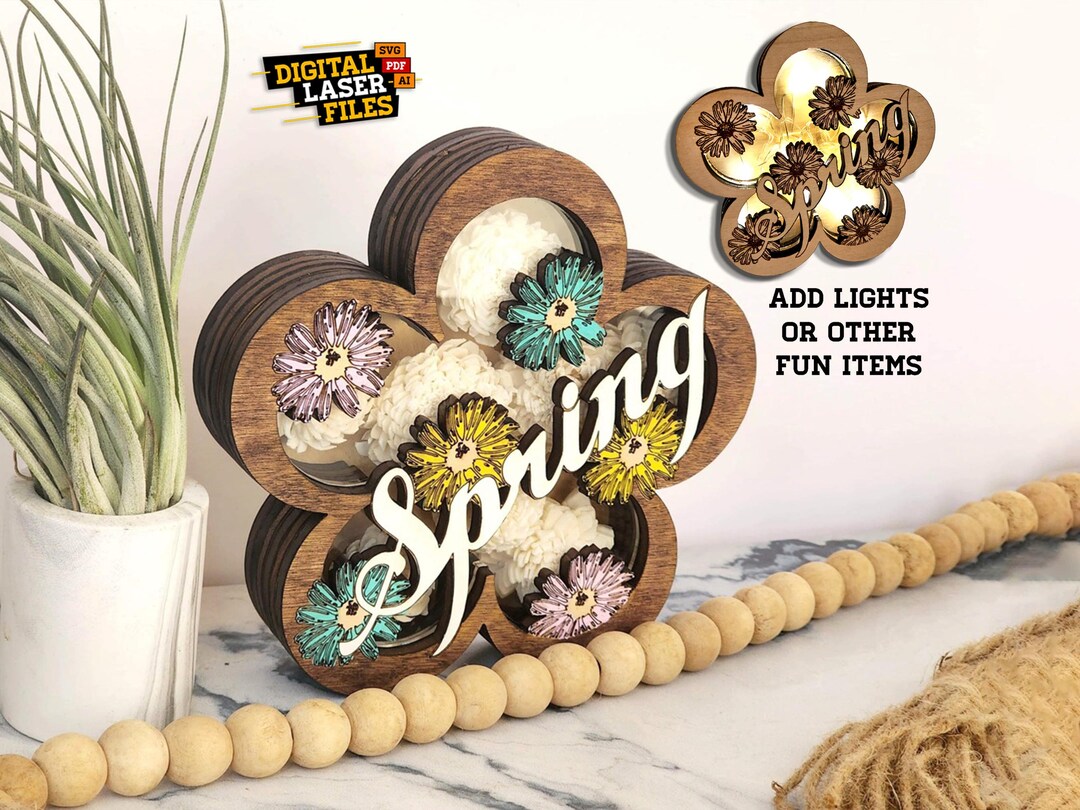 Spring Flowers SVG + Ai Laser Cut Files -- INSTANT DOWNLOAD - Etsy