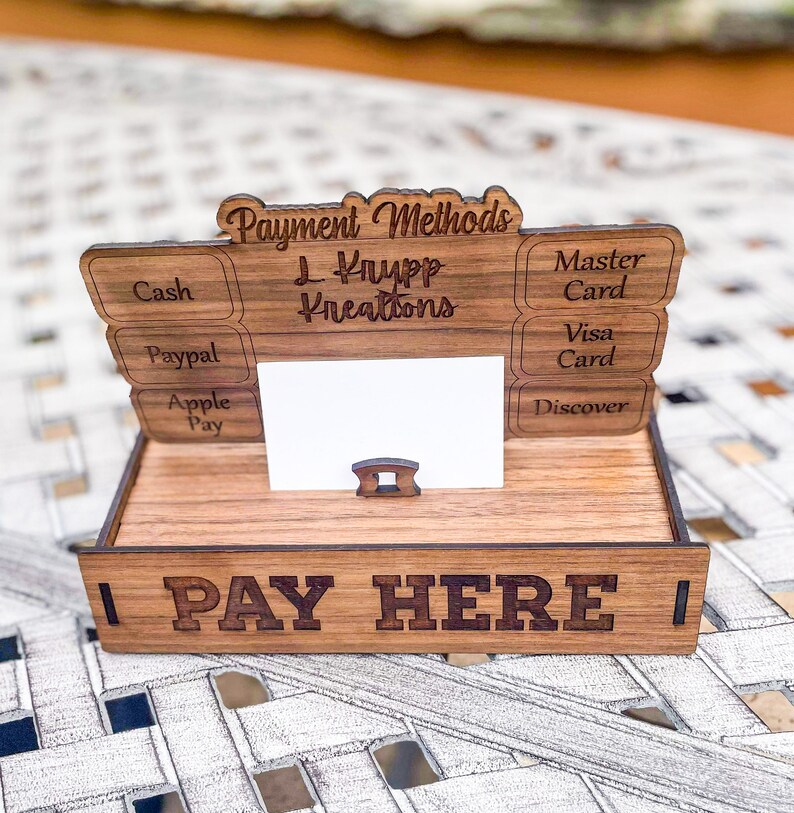 Raised Payment Stand SVG + Ai Laser Cut Files -- INSTANT DOWNLOAD ...