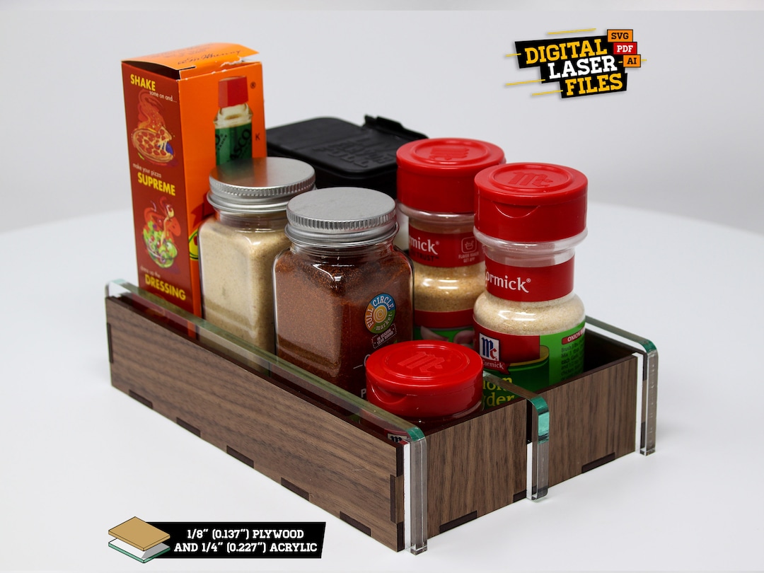 Seasoning Holder SVG + Ai Laser Cut Files -- INSTANT DOWNLOAD - Etsy