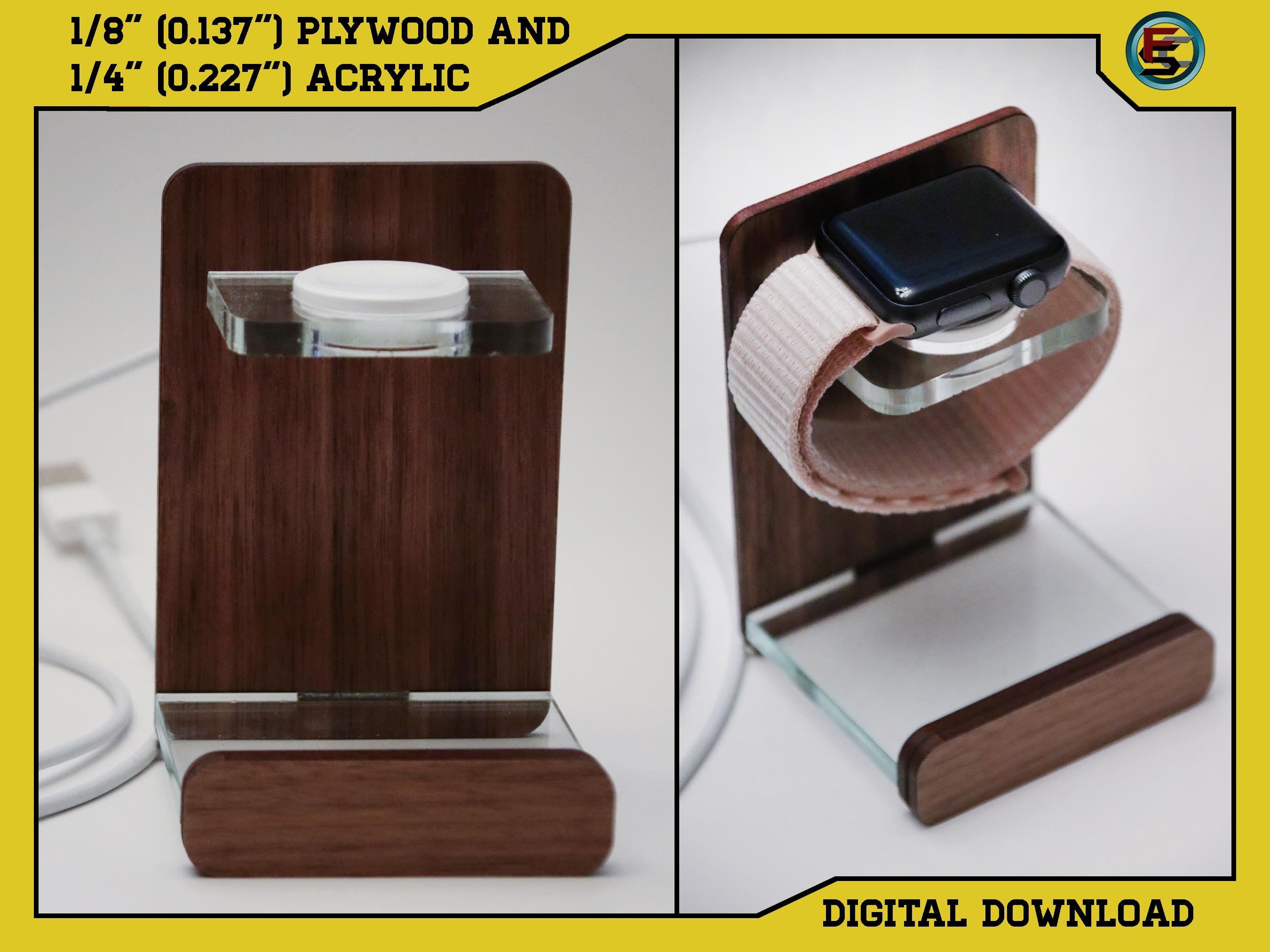 Apple Watch Stand SVG Ai Laser Cut Files INSTANT DOWNLOAD - Etsy Australia