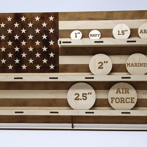 Challenge Coin Flag Holder SVG + Ai Laser Cut Files -- INSTANT DOWNLOAD ...