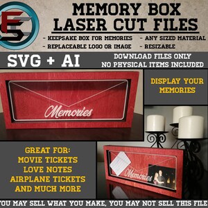 Memory Box SVG + Ai Laser Cut Files -- INSTANT DOWNLOAD - Etsy