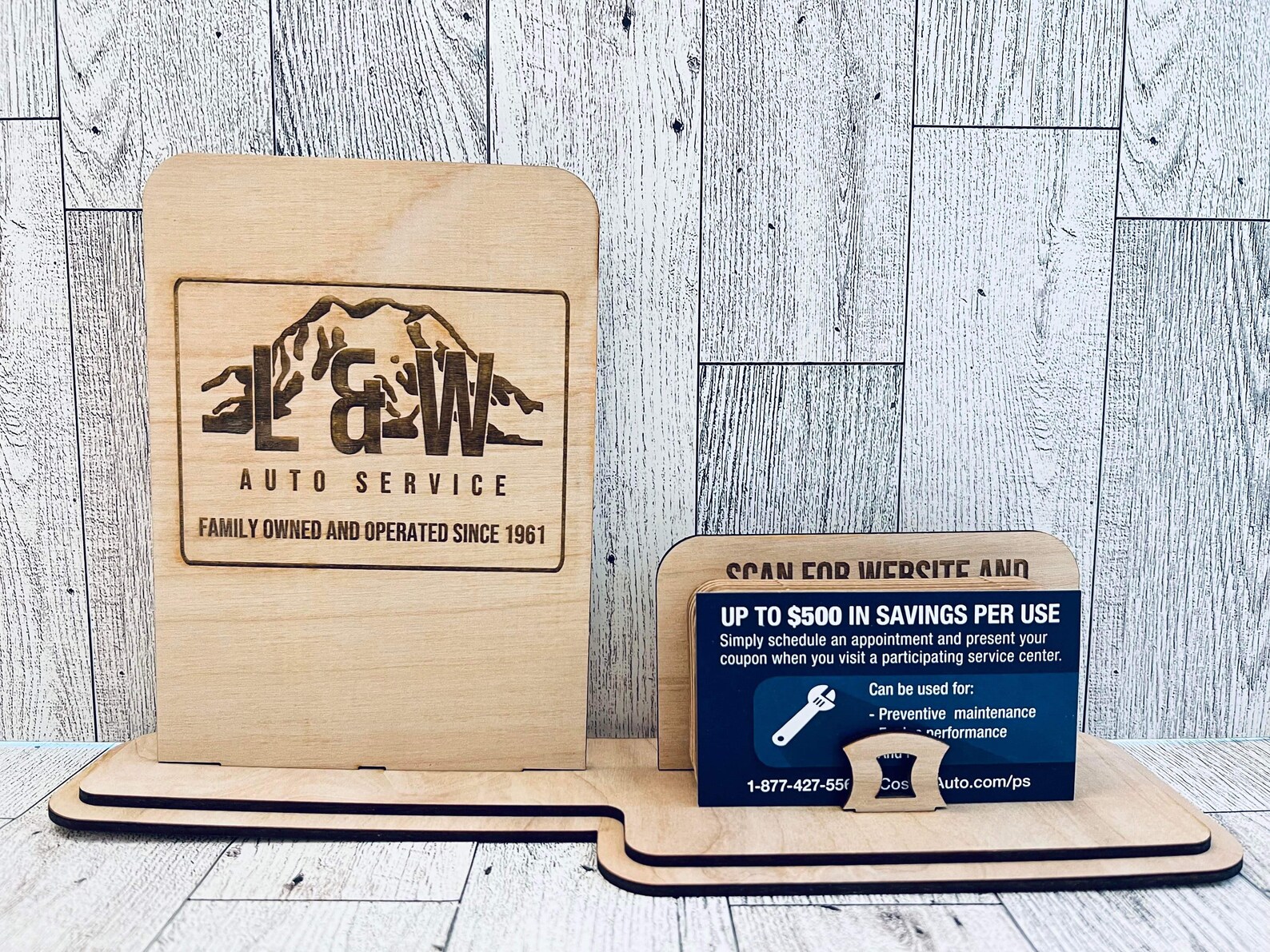 Split Business Card and Services Display SVG Ai Laser Cut | Etsy