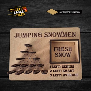 Jumping Snowmen Game SVG + Ai Laser Cut Files -- INSTANT DOWNLOAD - Etsy