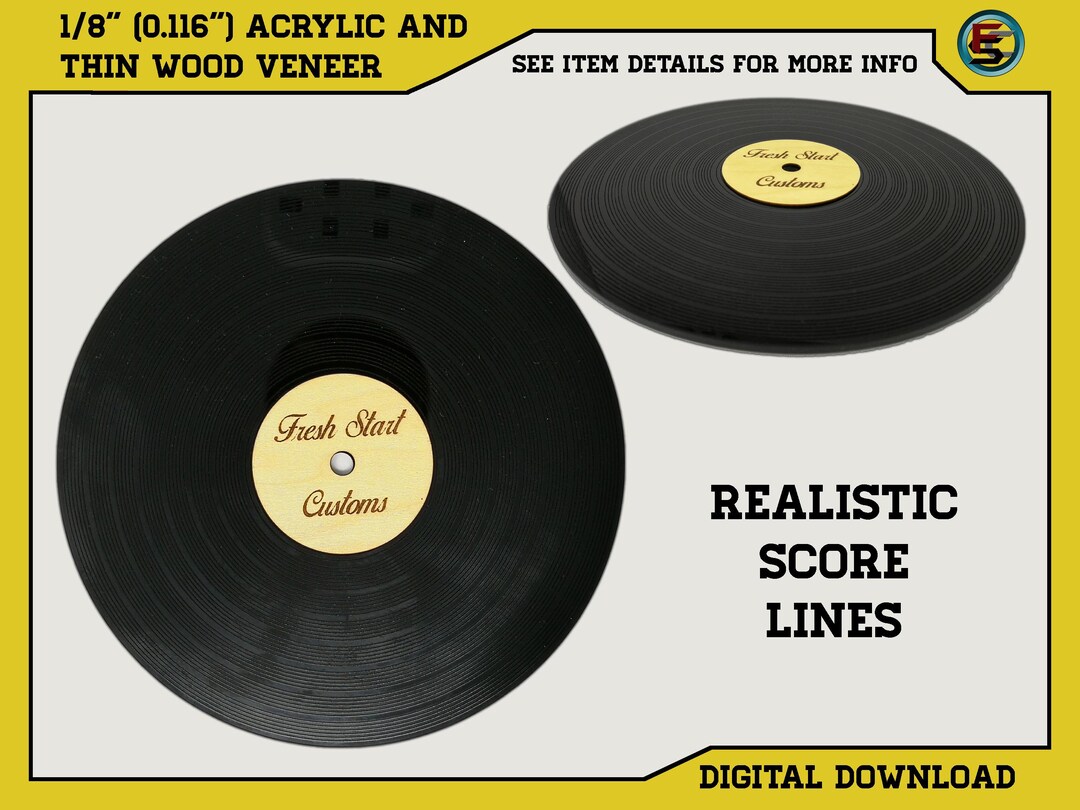 Vinyl Record SVG Ai Laser Cut Files INSTANT DOWNLOAD - Etsy