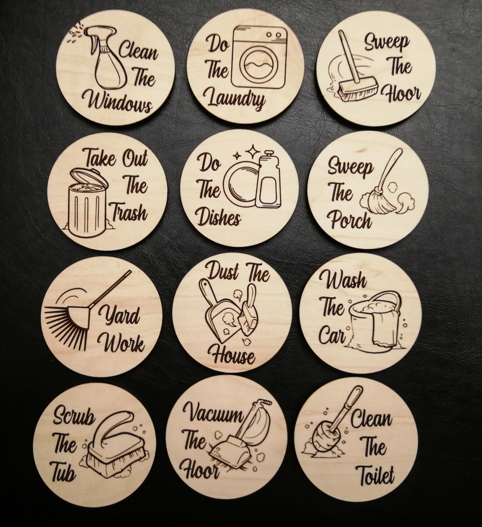 Chore Tokens SVG Ai Laser Cut Files INSTANT DOWNLOAD - Etsy