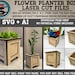 Flower Planter Box SVG + Ai Laser Cut Files -- INSTANT DOWNLOAD - Etsy