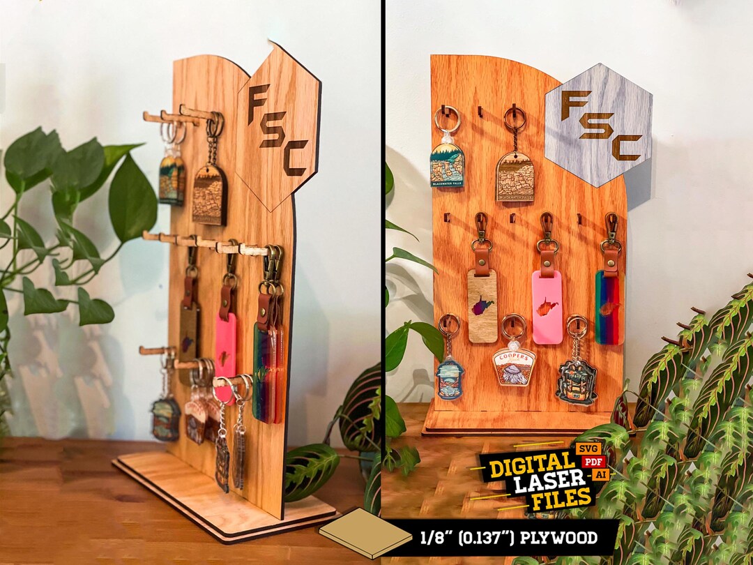 Arch Logo Keychain Stand SVG + Ai Laser Cut Files -- INSTANT DOWNLOAD ...