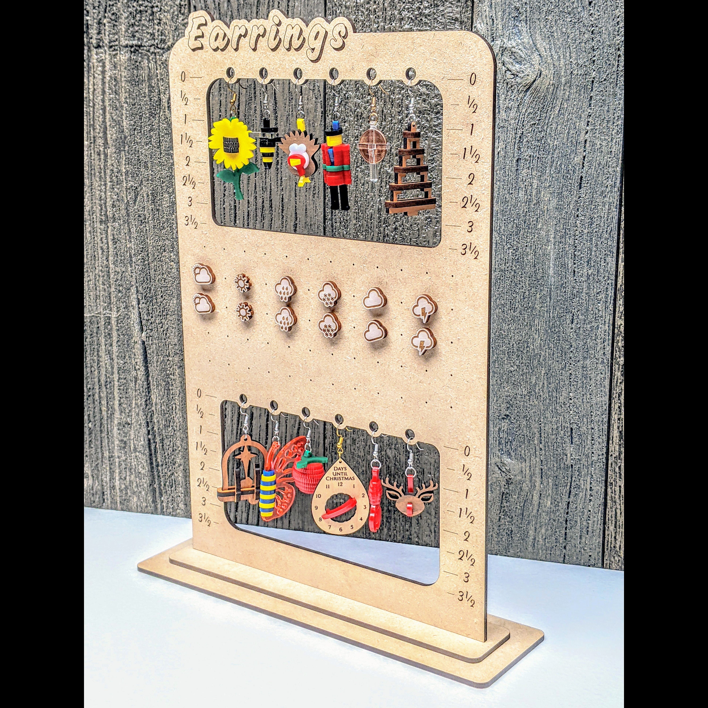 Stand up Earring Stand SVG + Ai Laser Cut Files -- INSTANT DOWNLOAD - Etsy
