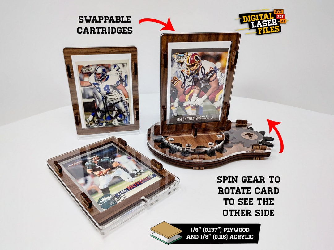 Spinning Card Display SVG + Ai Laser Cut Files -- INSTANT DOWNLOAD - Etsy