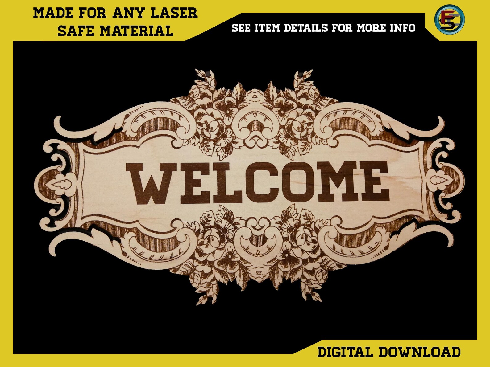 Flower Sign Svg Ai Laser Cut Files INSTANT DOWNLOAD - Etsy