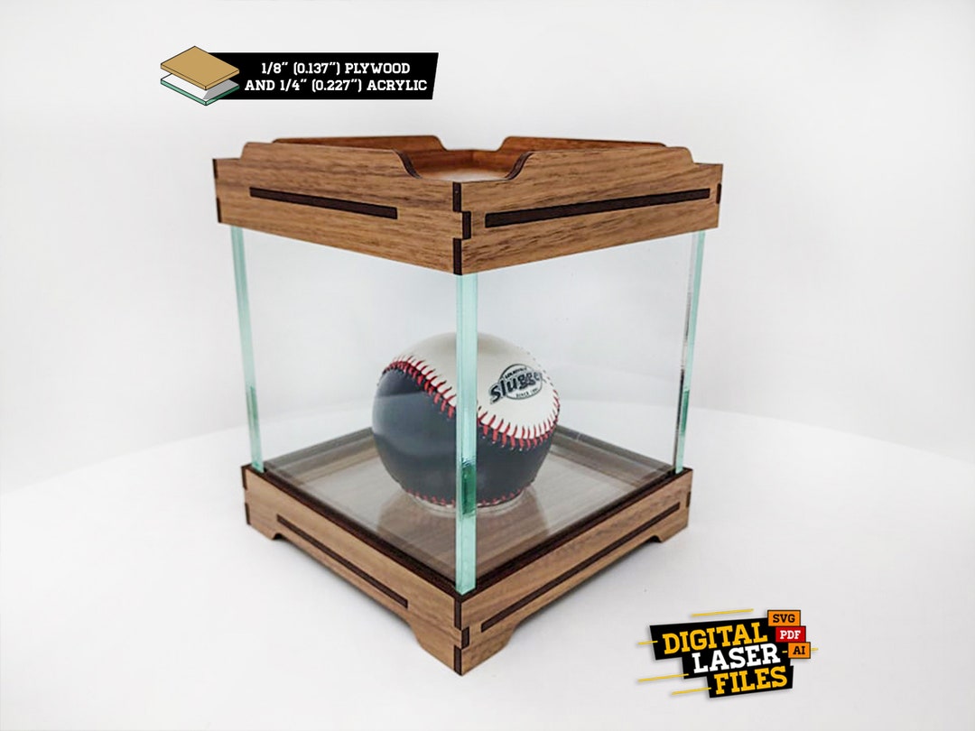 Baseball Display Case SVG + Ai Laser Cut Files -- INSTANT DOWNLOAD - Etsy