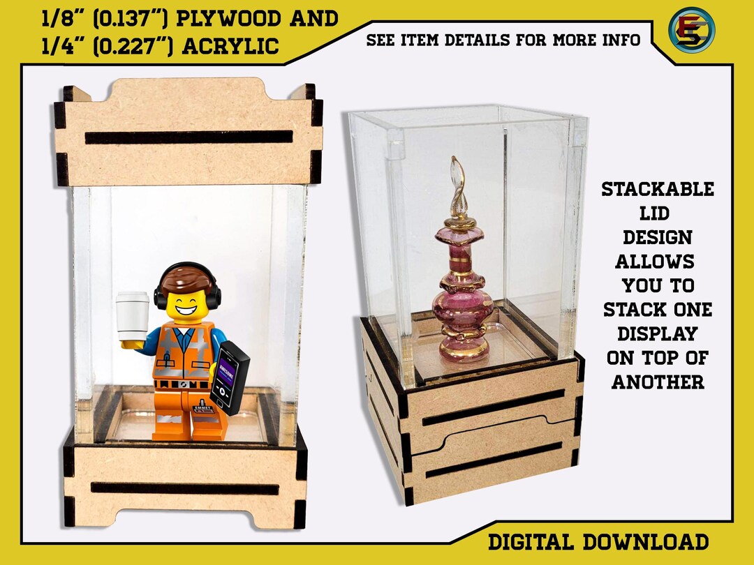 Small Stackable Display Case SVG Ai Laser Cut Files - Etsy