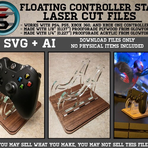 2 Controller Stand SVG Ai Laser Cut Files INSTANT - Etsy