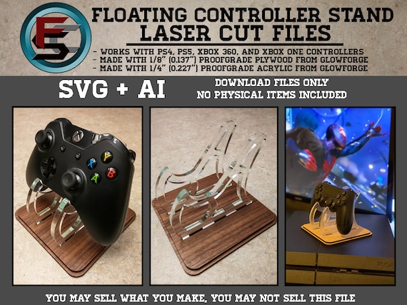 Floating Controller Stand SVG Ai Laser Cut Files INSTANT - Etsy