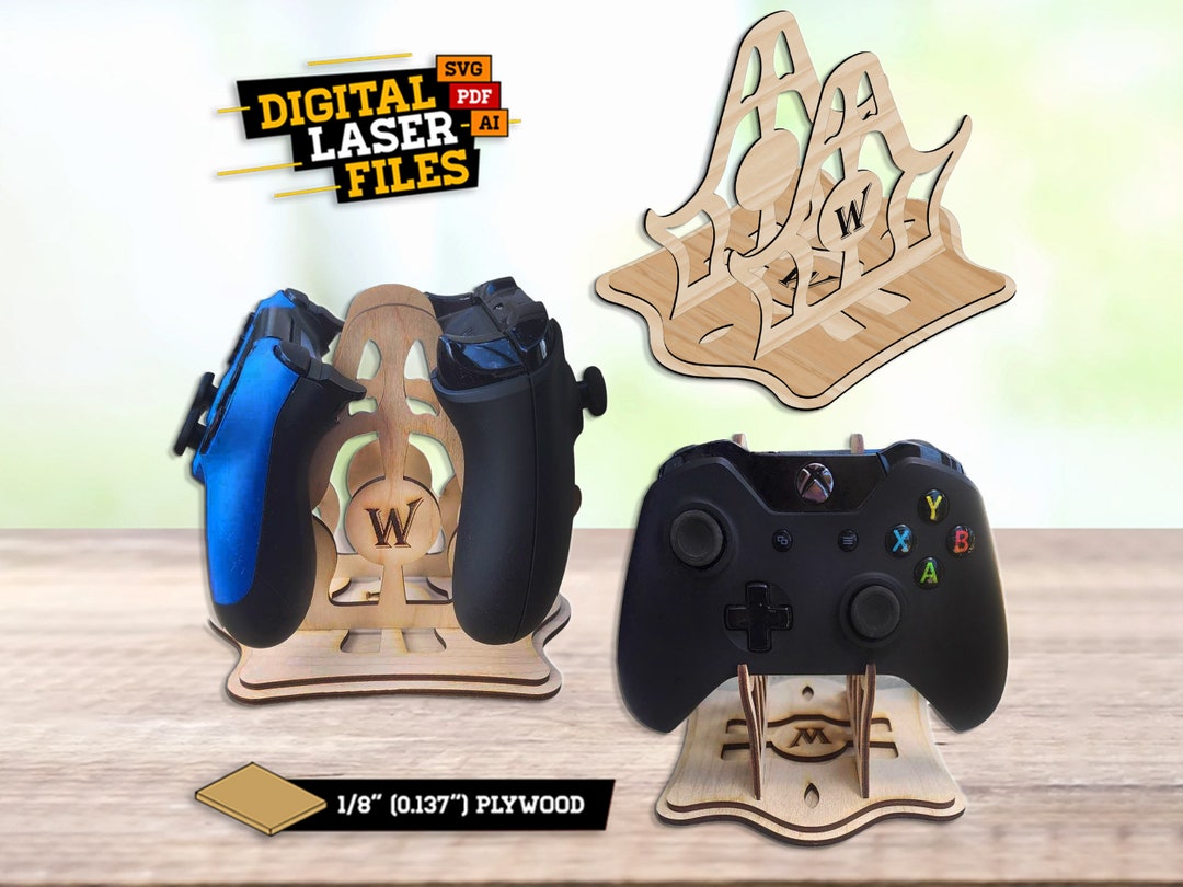 Compact Gamer Stand SVG + Ai Laser Cut Files -- INSTANT DOWNLOAD - Etsy
