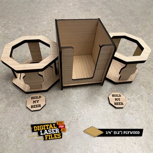 Drink and Sleeve Caddy SVG + Ai Laser Cut Files -- INSTANT DOWNLOAD - Etsy