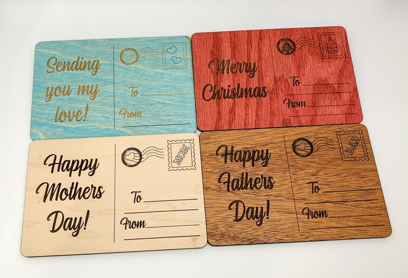 Postcards 4 Pack SVG Ai Laser Cut Files INSTANT DOWNLOAD - Etsy