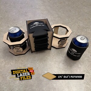 Drink and Sleeve Caddy SVG + Ai Laser Cut Files -- INSTANT DOWNLOAD - Etsy