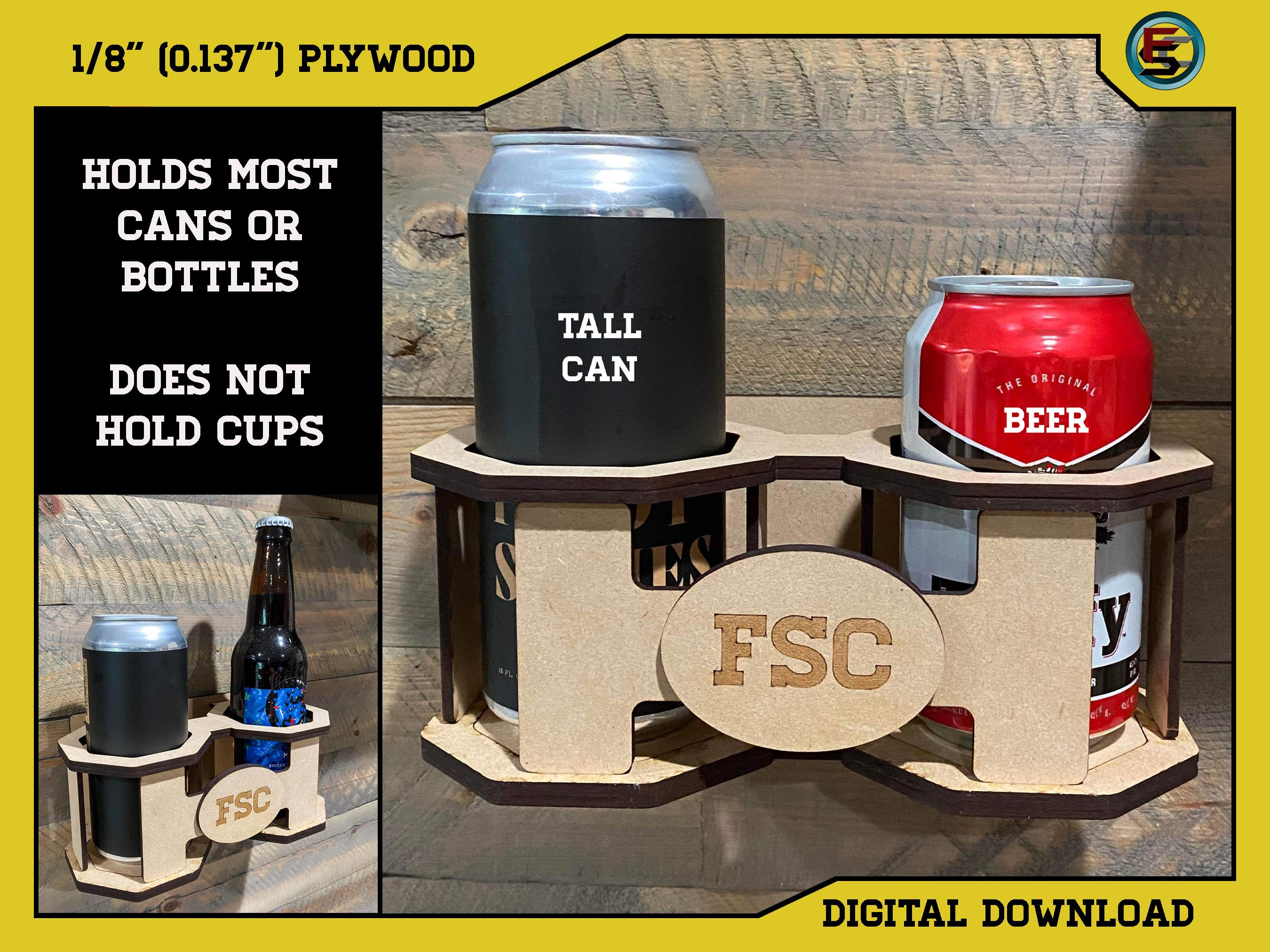 Two Can Wall Mount SVG + Ai Laser Cut Files -- INSTANT DOWNLOAD - Etsy UK