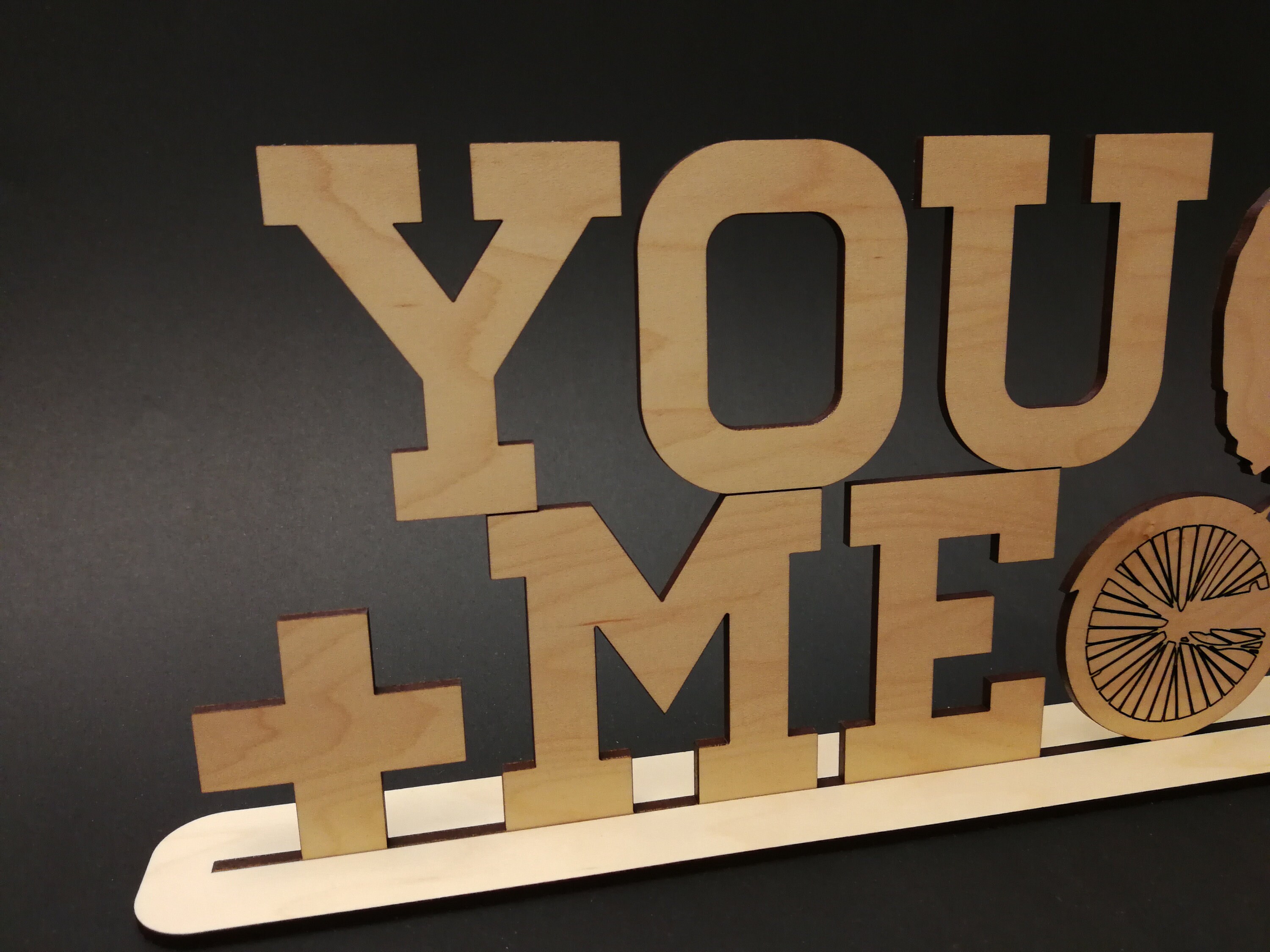 You Plus Me SVG + Ai Laser Cut Files -- INSTANT DOWNLOAD - Etsy Australia