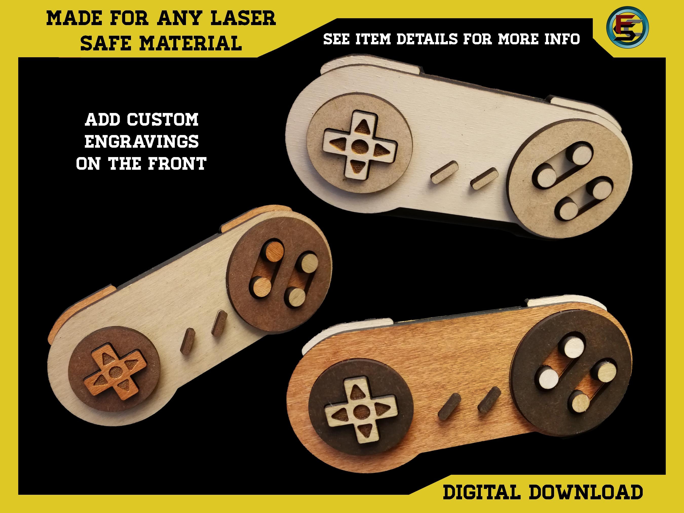 Snes Inspired Controller SVG Ai Laser Cut Files INSTANT - Etsy