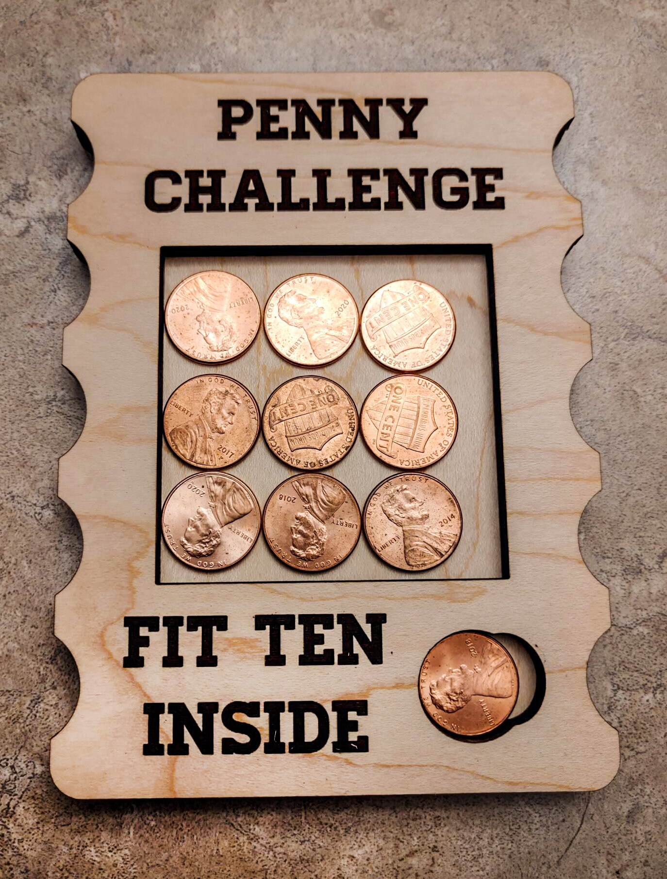 Penny Challenge Puzzle SVG Ai Laser Cut Files INSTANT | Etsy