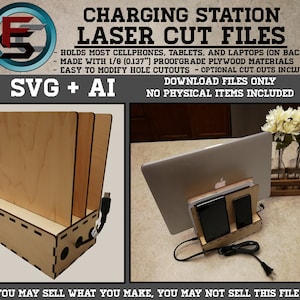 Charging Station SVG + Ai Laser Cut Files -- INSTANT DOWNLOAD - Etsy
