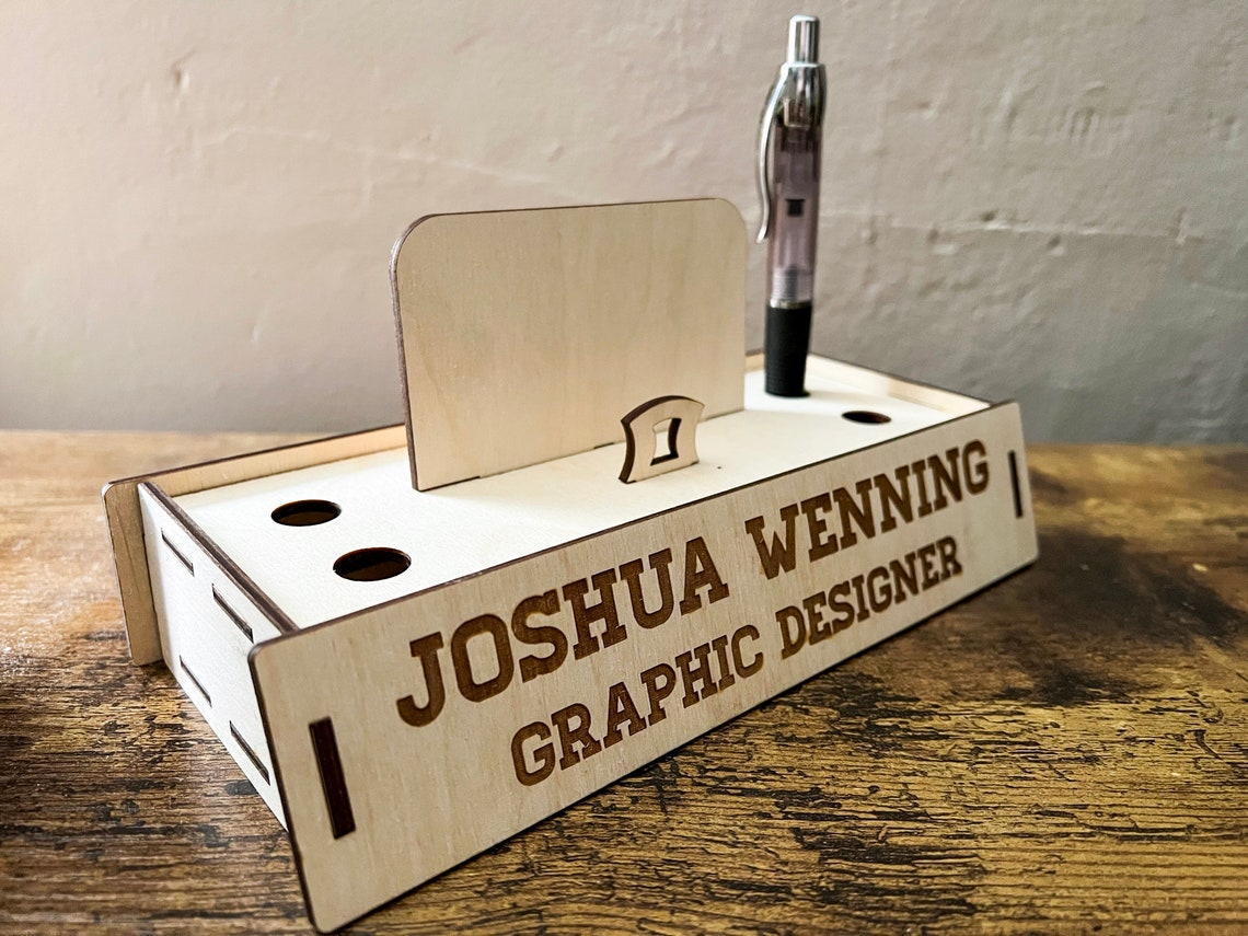Office Name Plate Card Deck SVG Ai Laser Cut Files - Etsy