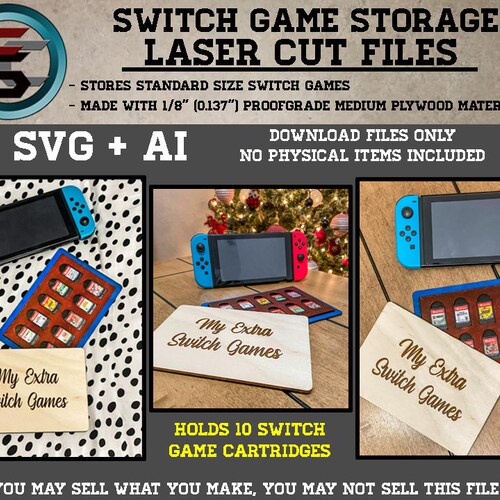 Switch Storage Box SVG Ai Laser Cut Files INSTANT | Etsy