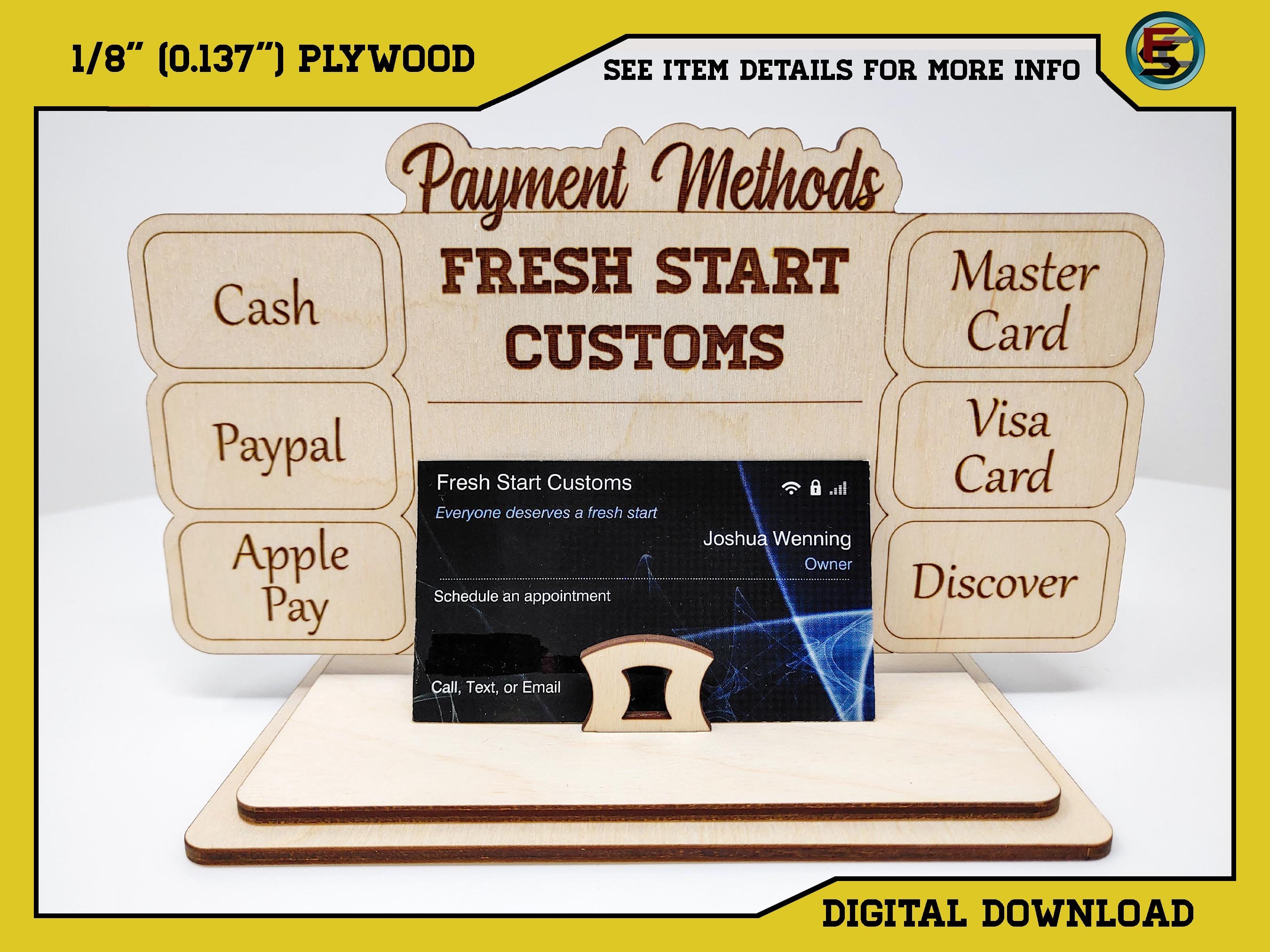 Mini Payment Display SVG + Ai Laser Cut Files -- INSTANT DOWNLOAD - Etsy UK
