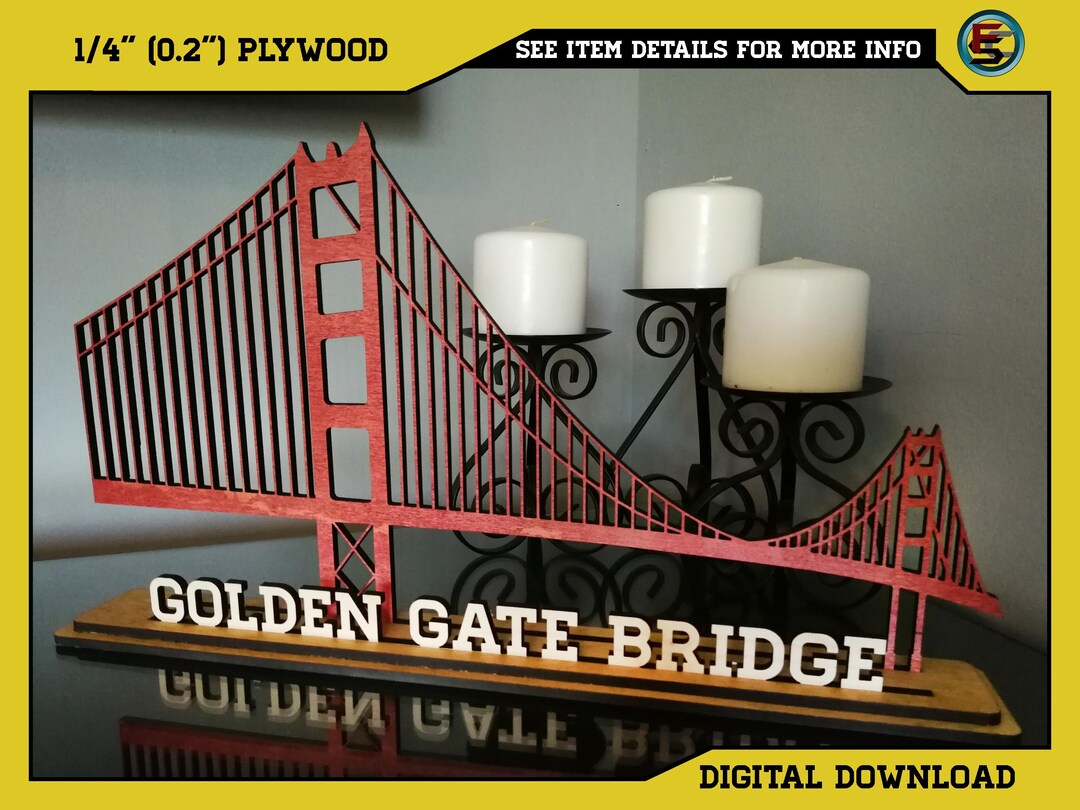 Golden Gate Bridge SVG Ai Laser Cut Files INSTANT - Etsy
