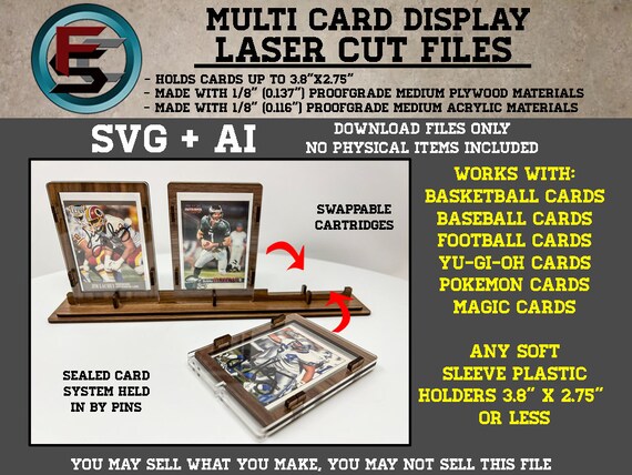 Multi Card Display SVG Ai Laser Cut Files INSTANT | Etsy Canada