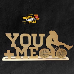 You Plus Me SVG + Ai Laser Cut Files -- INSTANT DOWNLOAD - Etsy