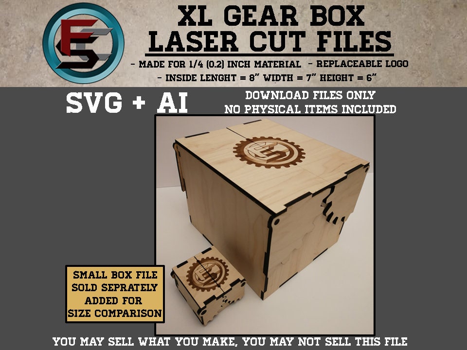 Xl Gear Box SVG Ai Laser Cut Files INSTANT DOWNLOAD - Etsy Canada