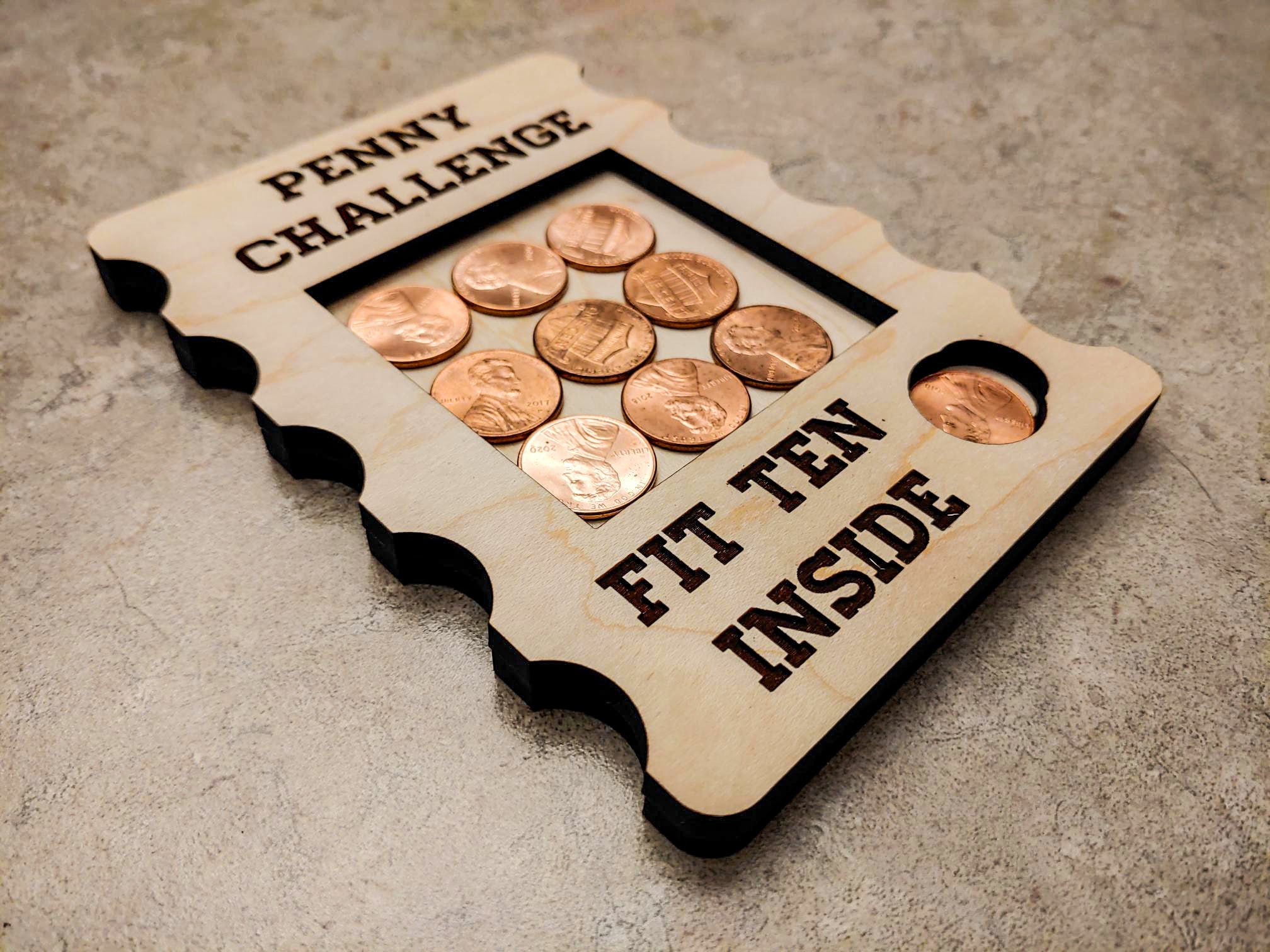 Penny Challenge Puzzle SVG Ai Laser Cut Files INSTANT | Etsy