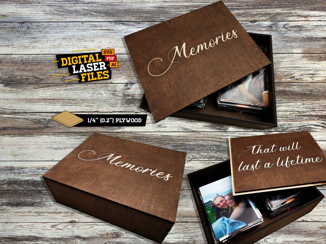 Memory/photo Box SVG + Ai Laser Cut Files -- INSTANT DOWNLOAD - Etsy