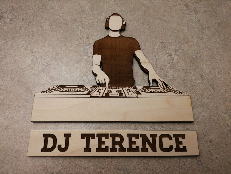 Dj Name Plate SVG Ai Laser Cut Files INSTANT DOWNLOAD | Etsy