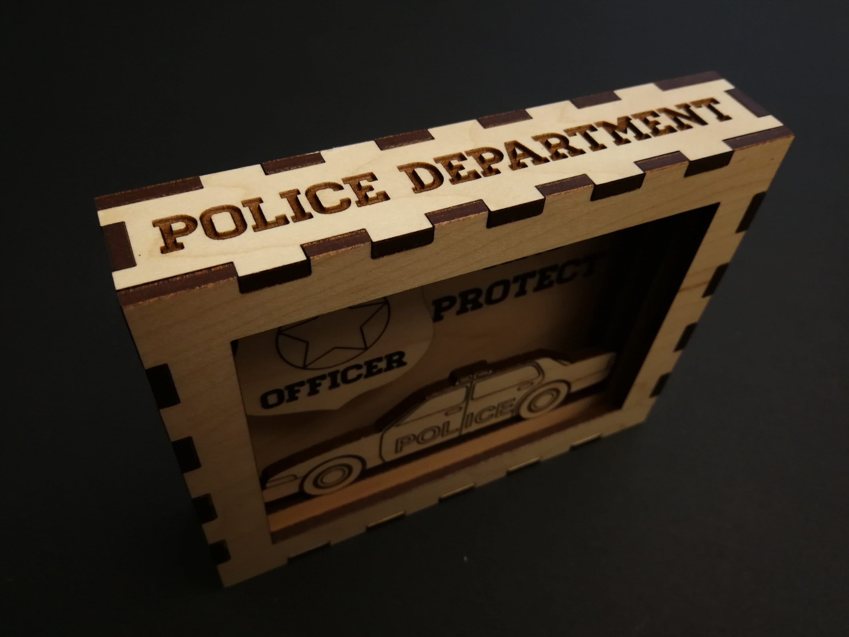 Police Department Box SVG Ai Laser Cut Files INSTANT | Etsy