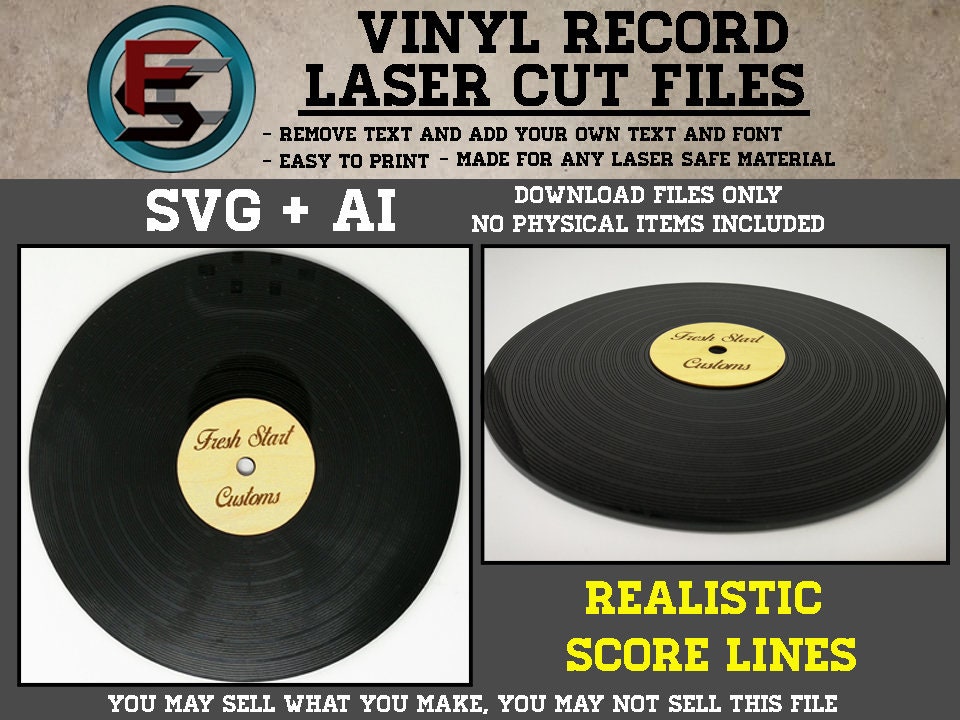 Vinyl Record SVG Ai Laser Cut Files INSTANT DOWNLOAD | Etsy Canada
