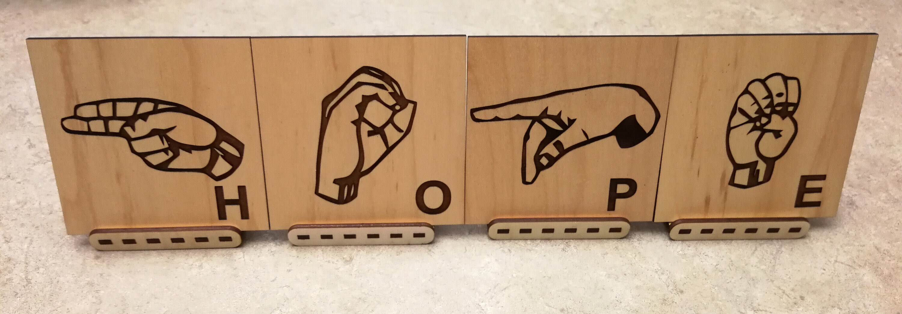Sign Language Letters SVG Ai Laser Cut Files INSTANT | Etsy