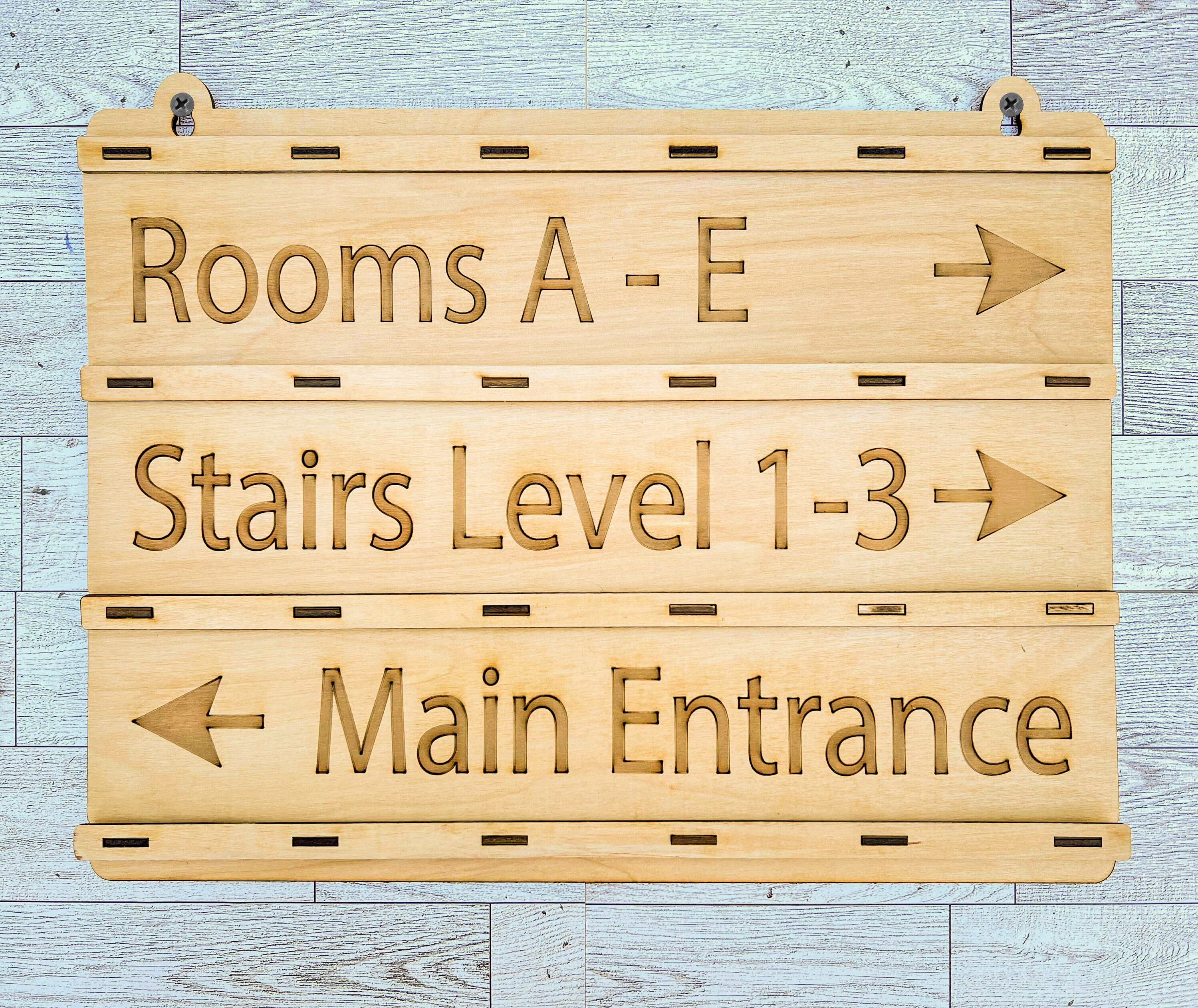 Slide in Wall Sign SVG Ai Laser Cut Files INSTANT - Etsy
